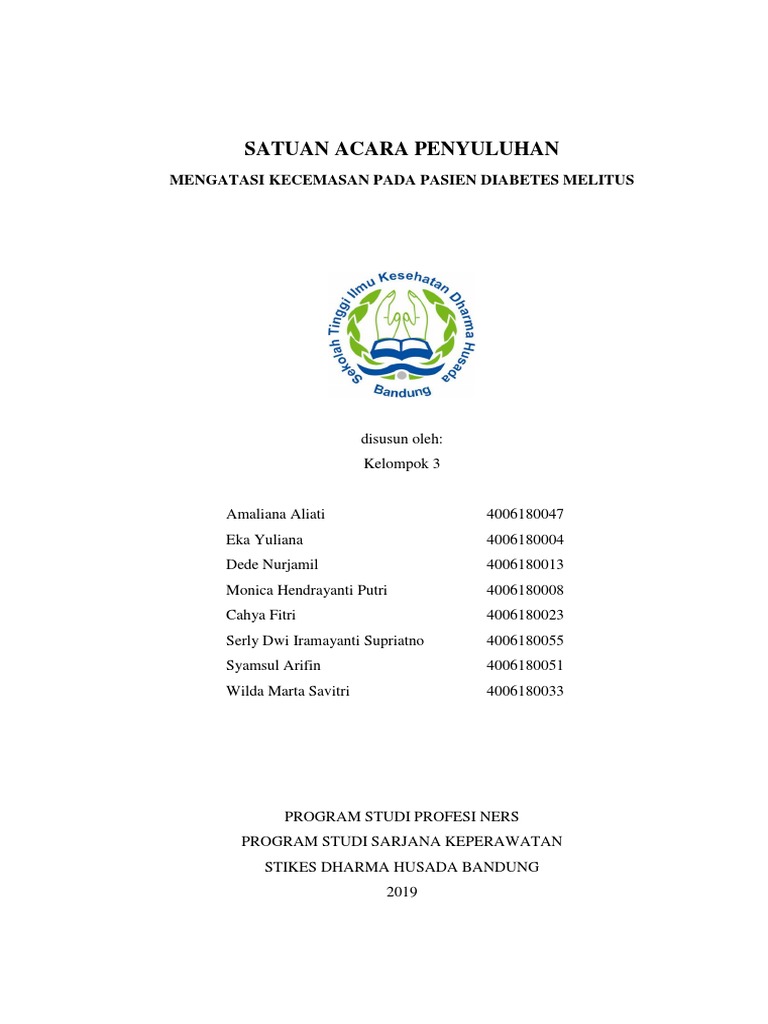 Sap DM Cemas | PDF | Kesehatan Holistik