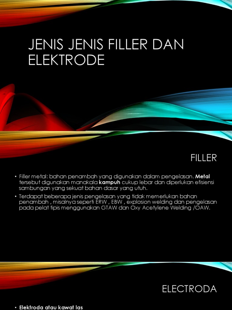 Jenis Jenis Filler Dan Elektrode | PDF