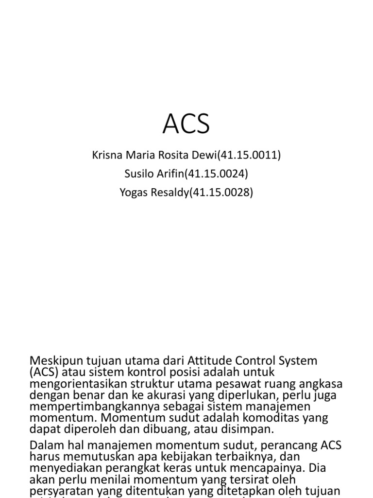 Attitude Control System | PDF