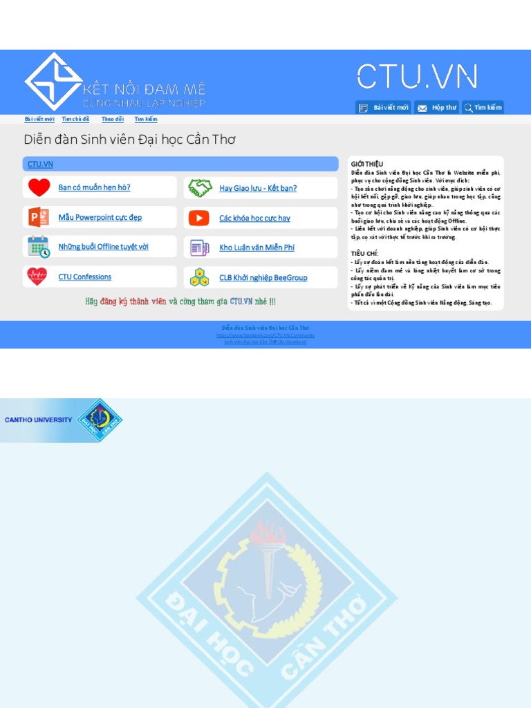 Mau Slide Powerpoint Dai Hoc Can Tho CTU | PDF