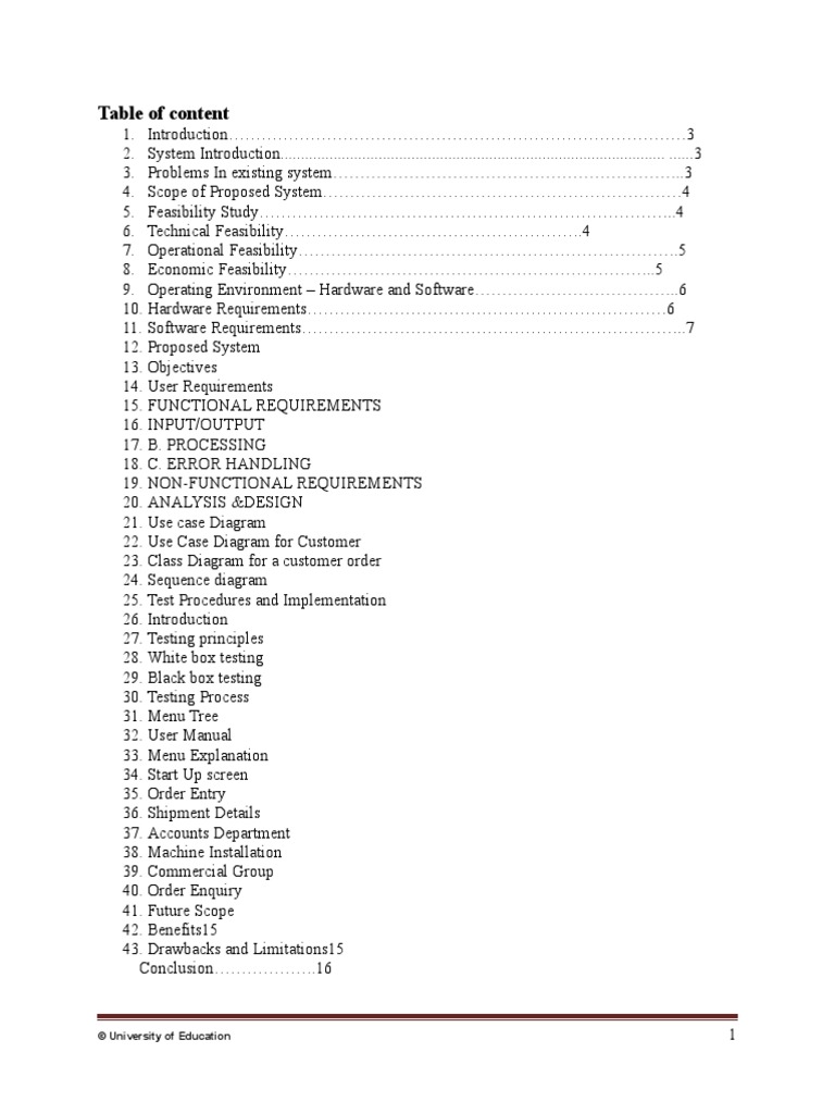 Table of Content | PDF | Software Testing | Warehouse