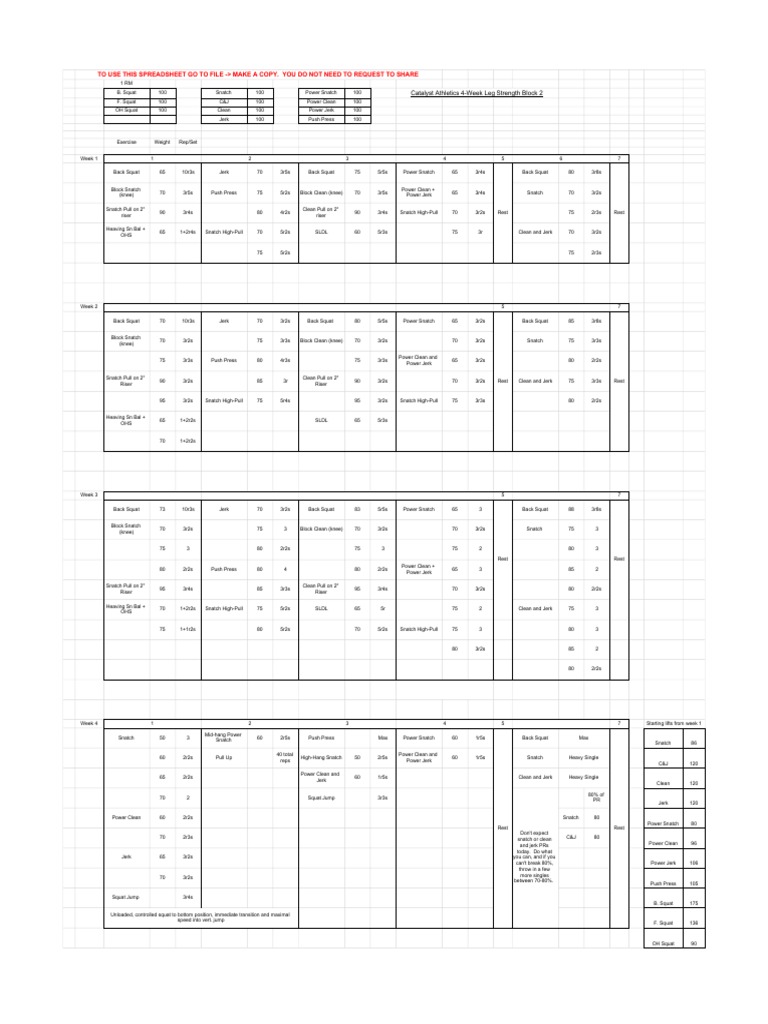 4 Week Leg Strength Block 2 (Dipulihkan) PDF | PDF | Athletic Sports ...