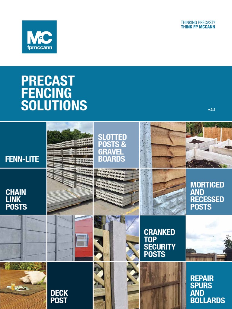 FP McCann Fencing Brochure | PDF | Precast Concrete | Concrete