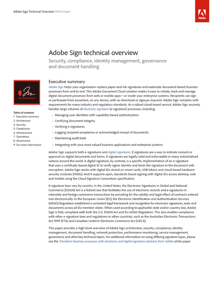 Adobe Sign Technical Overview Uk | PDF | Payment Card Industry Data ...