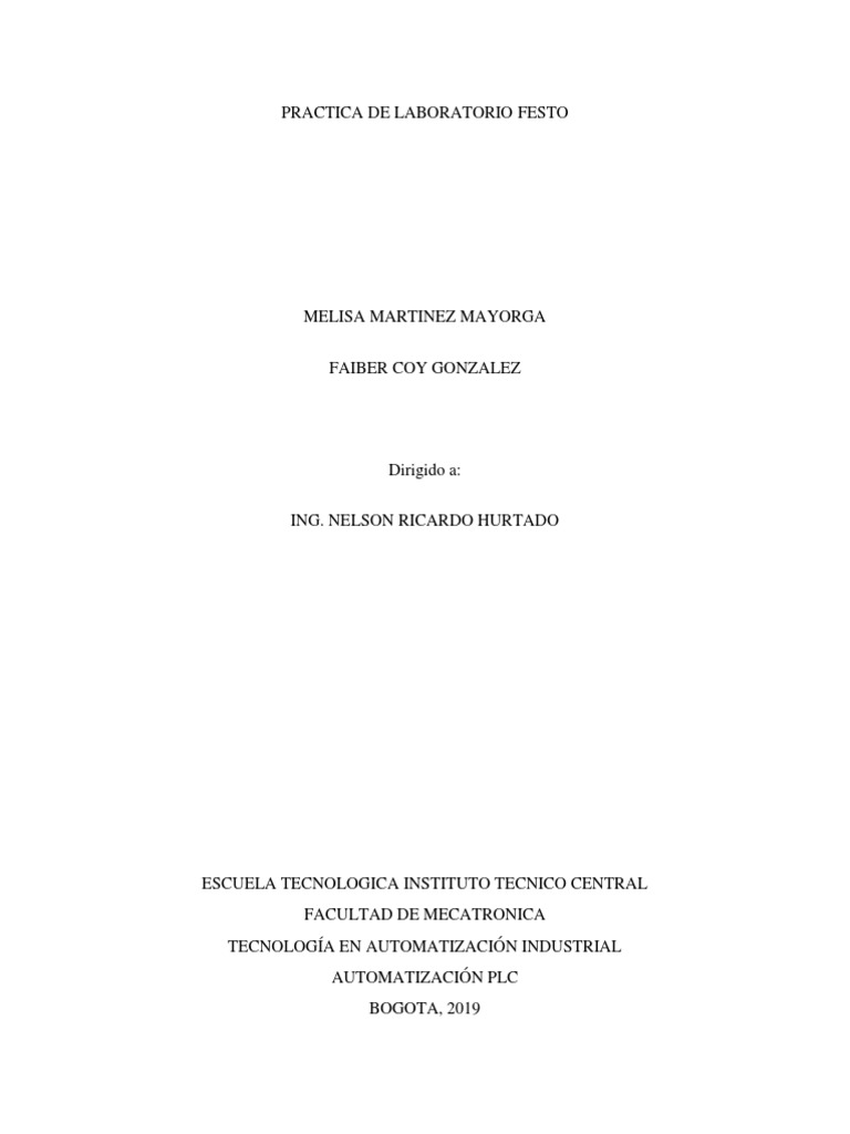 Practica de Laboratorio Festo | PDF | Controlador lógico programable | Software