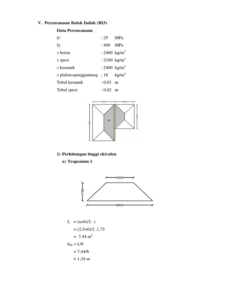 Fc': 25 Mpa Fy: 400 Mpa Γ Beton: 2400 Kg/M Γ Spesi: 2100 Kg/M Γ Keramik ...