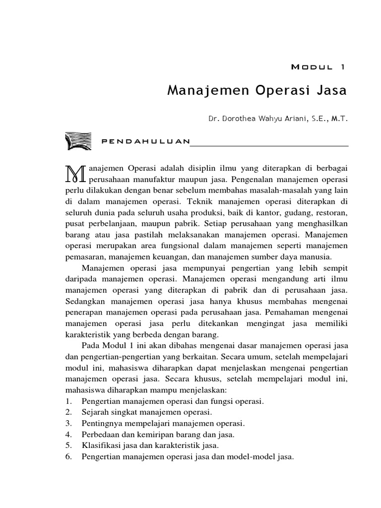 Ekma4369-Manajemen Opersional | PDF