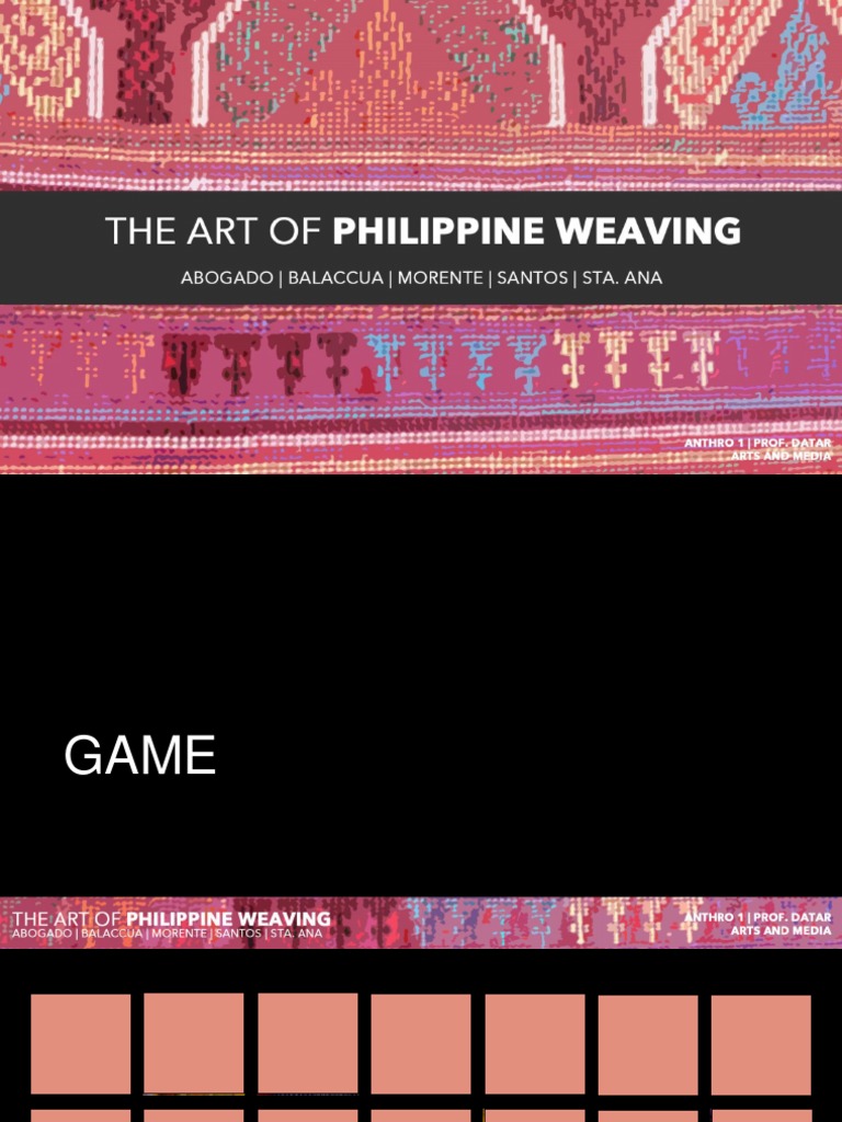 Weaving Traditions in the Philippines | PDF | Textiles | Clothing