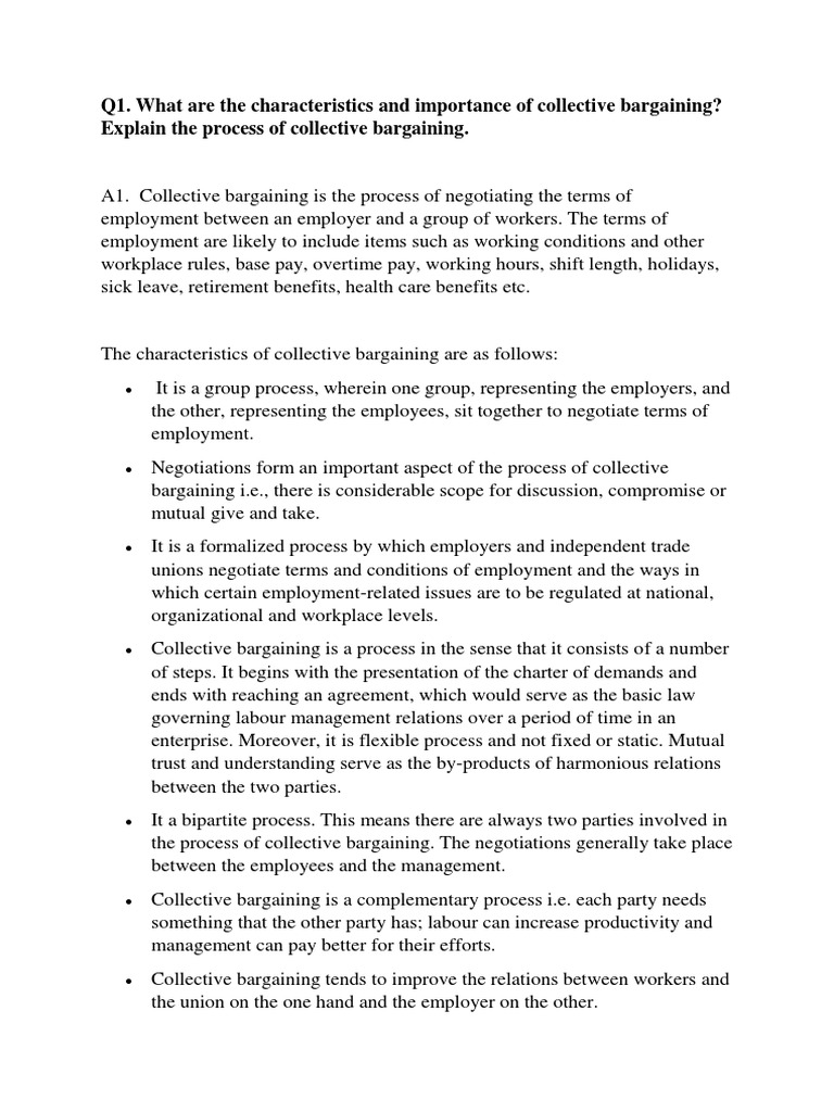Collective Bargaining | PDF | Collective Bargaining | Bargaining