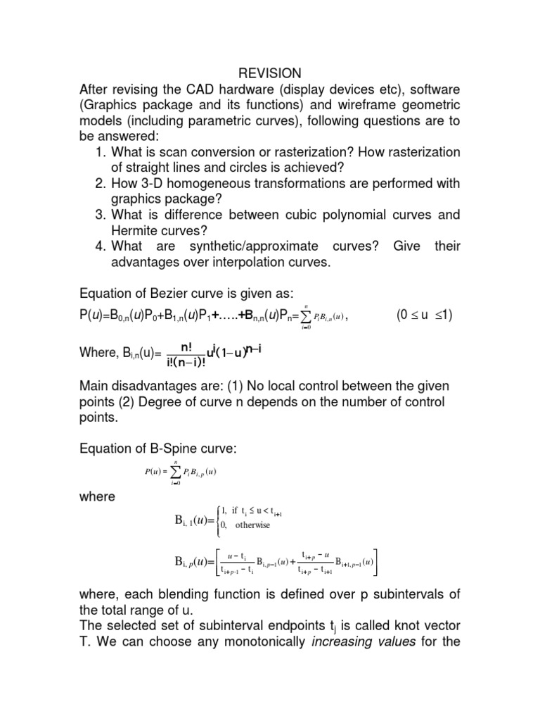 Cad Cam Notes | PDF | Sphere | Cartesian Coordinate System