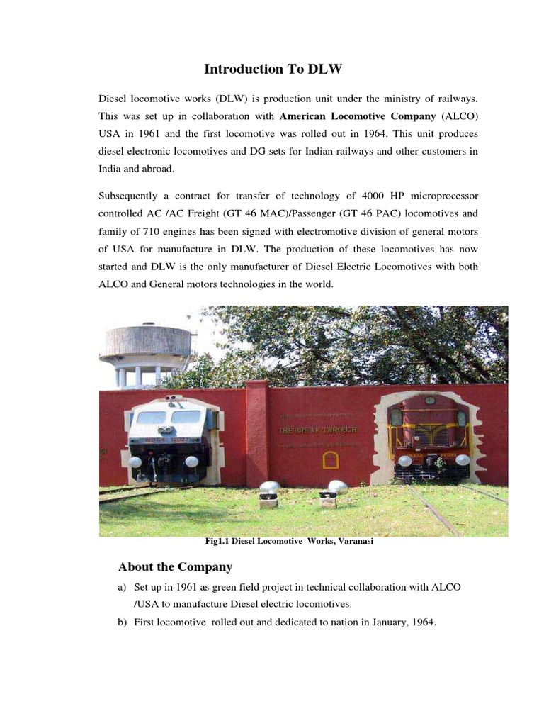 Introduction To DLW | PDF | Internal Combustion Engine | Rail Transport