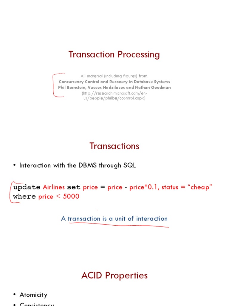 12TransactionProcessing PDF | PDF | Database Transaction | Distributed Computing