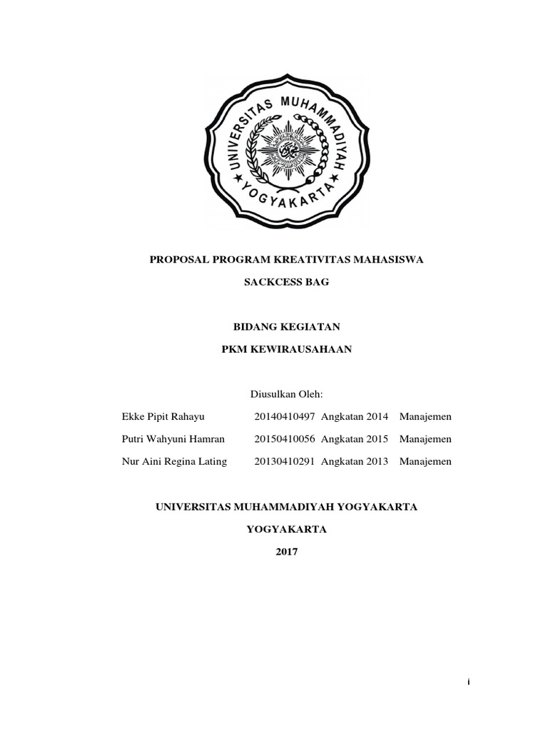 Proposal PKM K Di Danai Umy | PDF