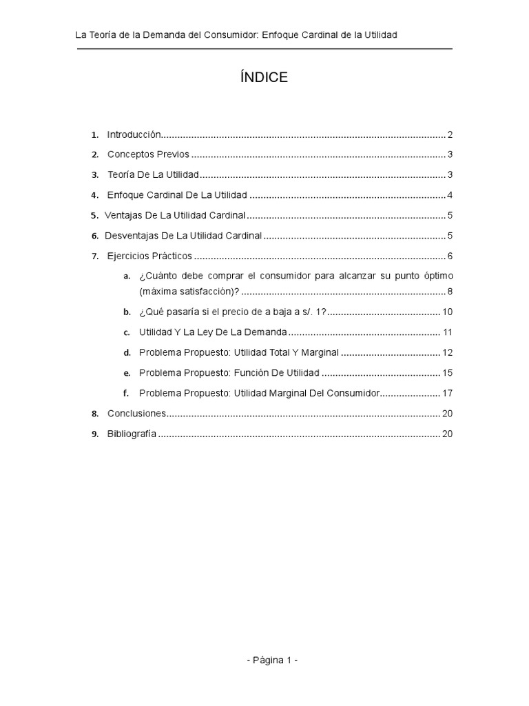 Utilidad Cardinal | PDF | Utilidad | Utilidad marginal