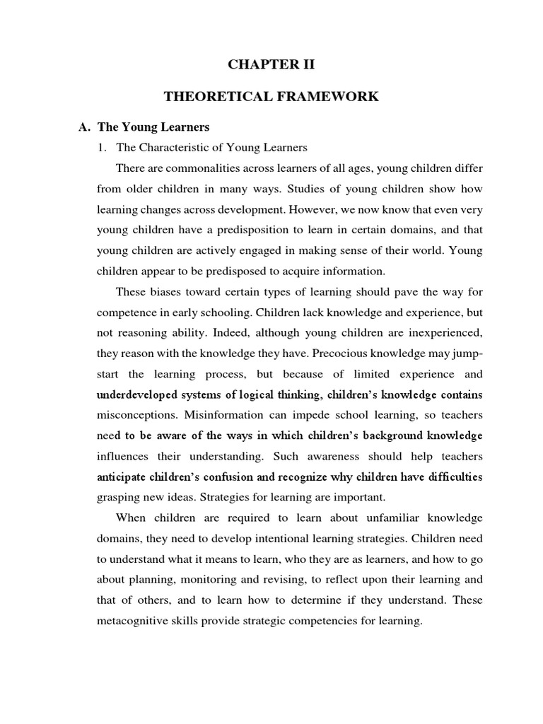 Theoretical Framework: A. The Young Learners | PDF | Learning Styles ...