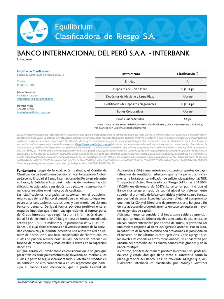 Interbank | PDF | Bancos | Dinero