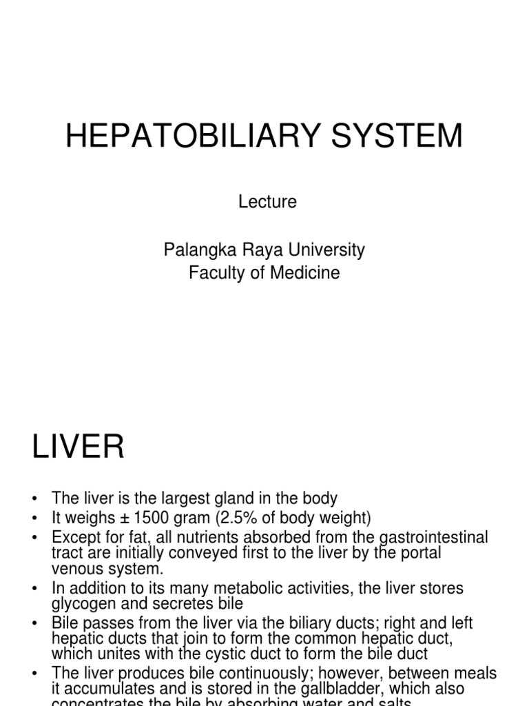 Anatomy and Functions of the Hepatobiliary System: Understanding the ...