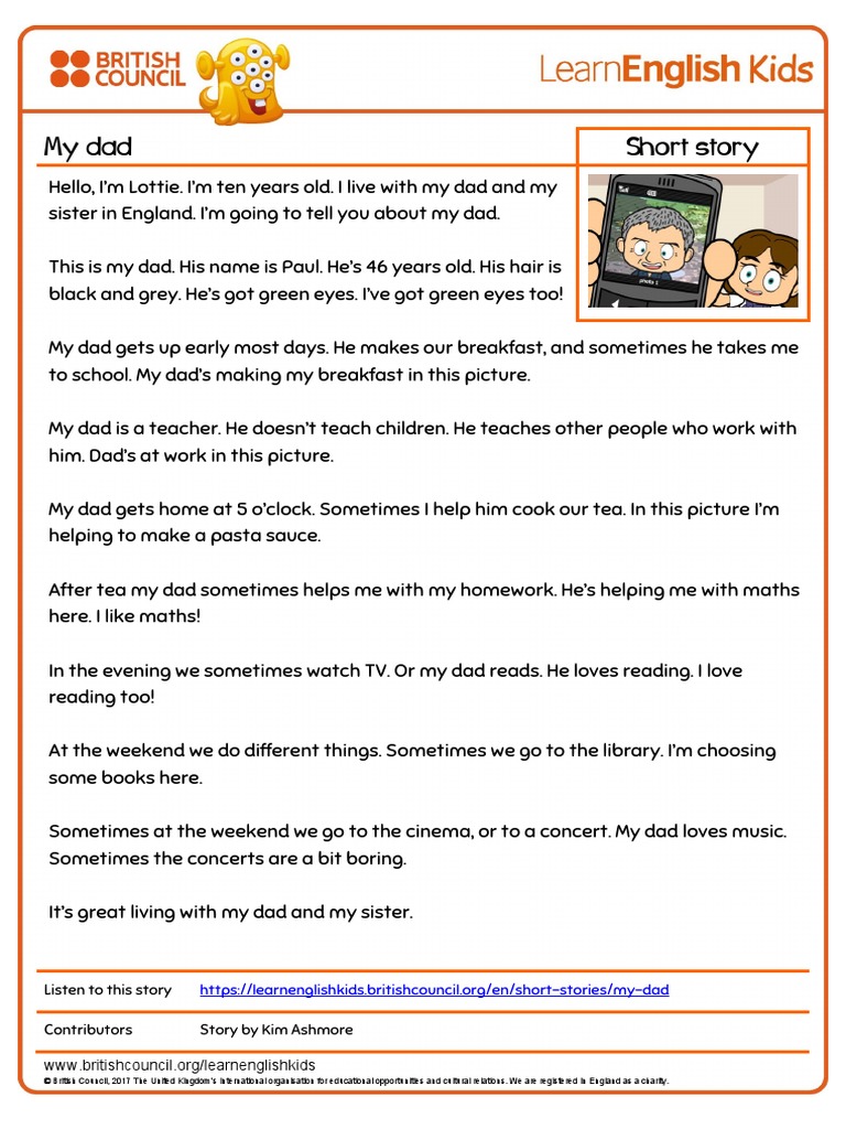 Short Stories My Dad Transcript PDF | PDF