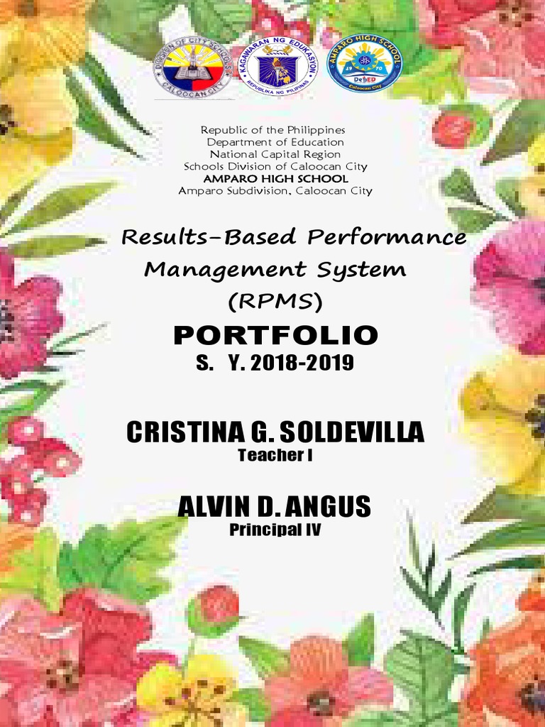 RPMS Cover Pages For KRAs and ObjectivES | PDF | Teachers | Curriculum