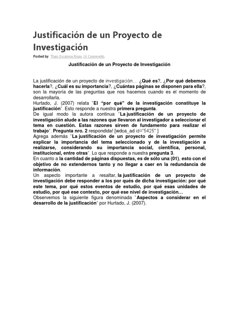 Justificación de Un Proyecto | PDF | Red mundial | Internet y web