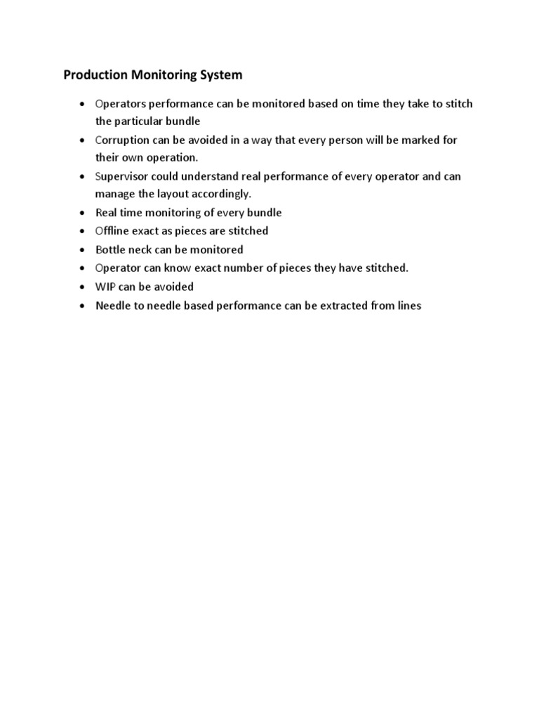 Production Monitoring System | PDF