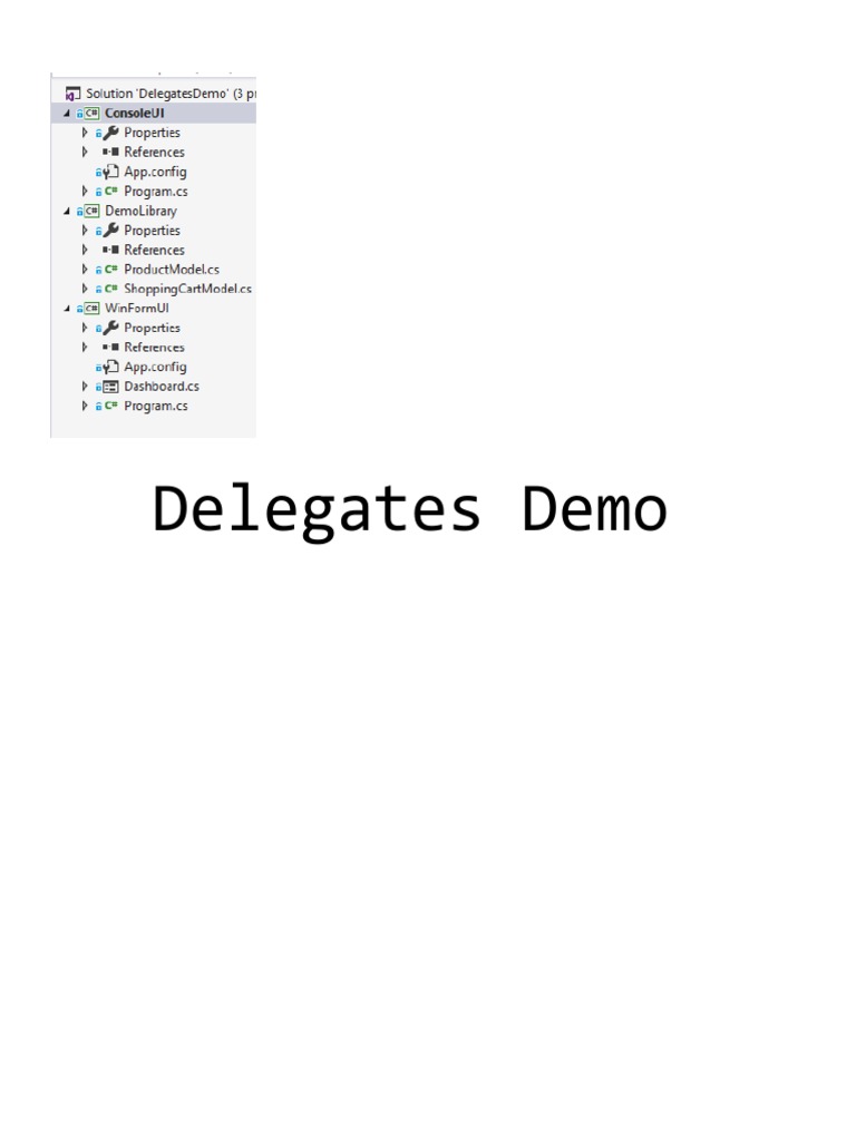Delegates Demo | PDF | Computer Libraries | Computer Programming