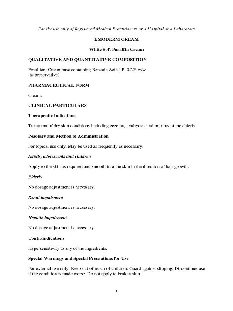 Emoderm Cream | Download Free PDF | Dermatitis | Topical Medication