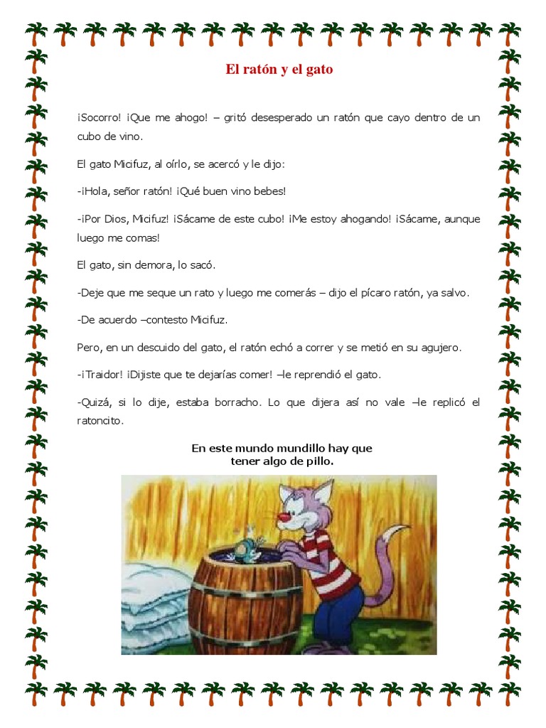 Fabulas de Esopo-El Ratón y El Gato | PDF