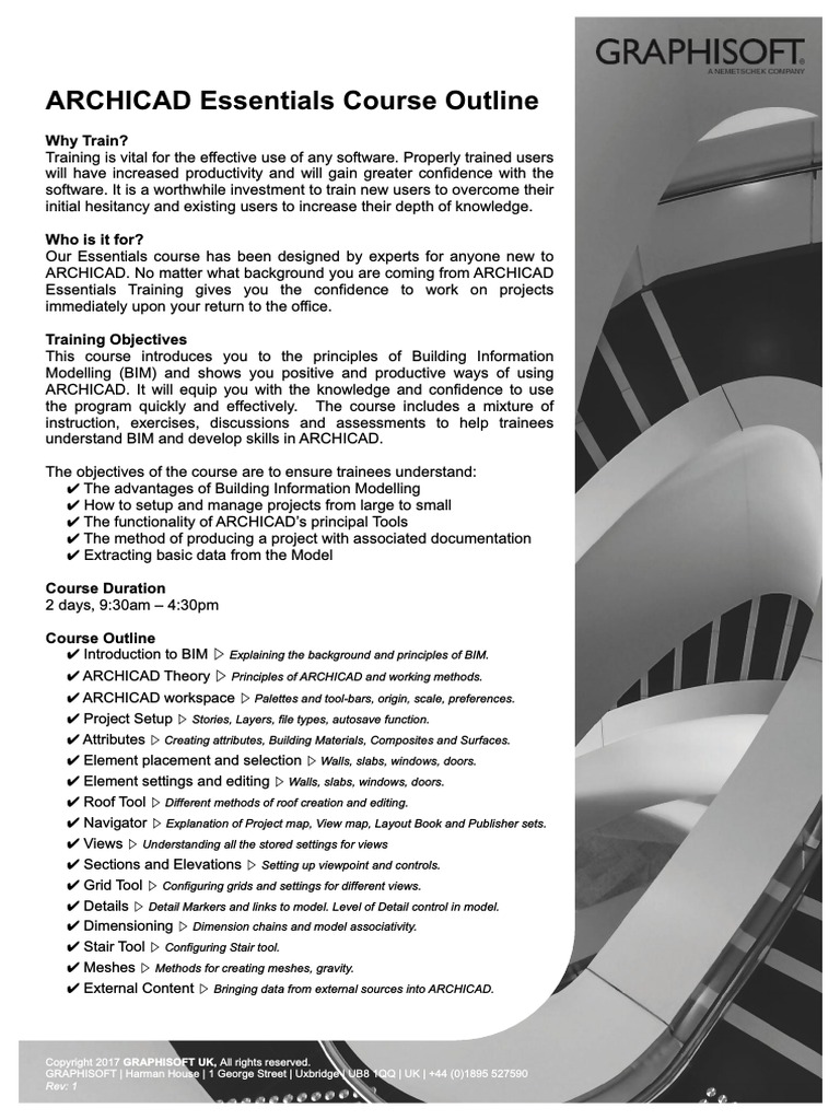 Course Outline-ARCHICAD Essentials | Download Free PDF | Building Information Modeling | Computing