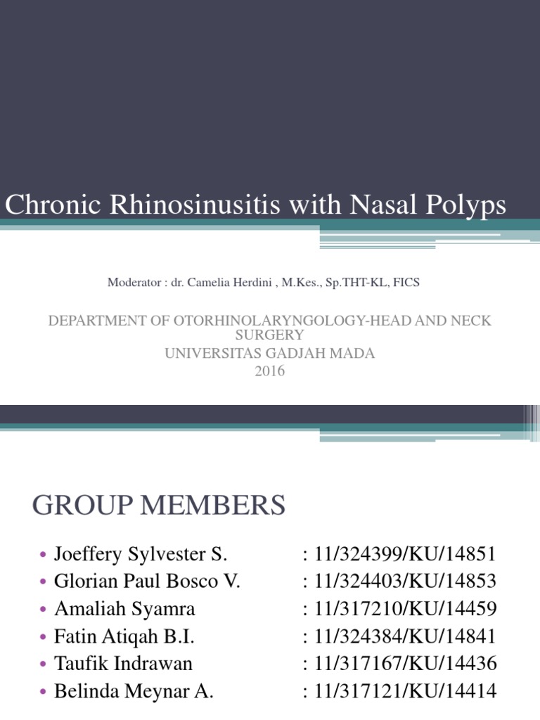 Chronic Rhinosinusitis With Nasal Polyps | Medical Specialties ...
