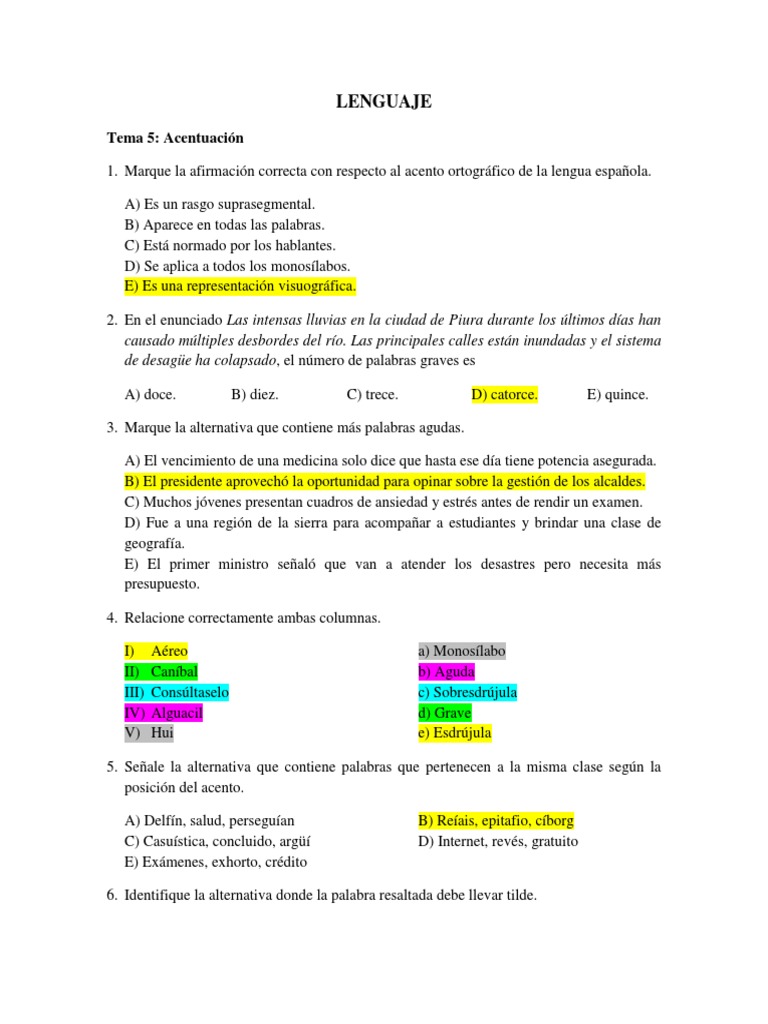 Reglas de Acentuación en Español | PDF | Idiomas