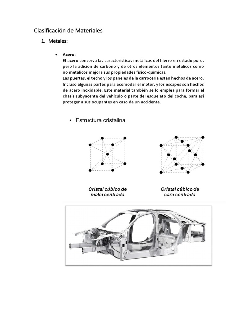 Materiales de Un Auto | PDF | Rieles | Titanio