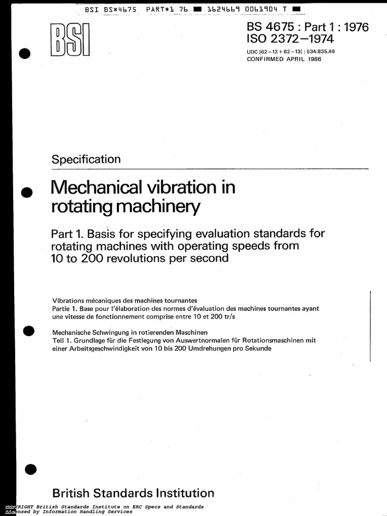 ISO 2372 | Amplitude | Machines