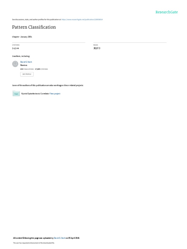 Pattern Classification PDF | PDF | Statistical Classification | Loss ...