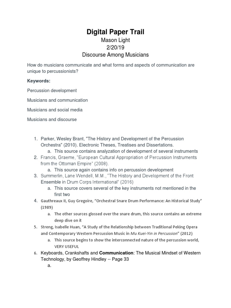 Digital Paper Trail | PDF | Orchestras | Communication