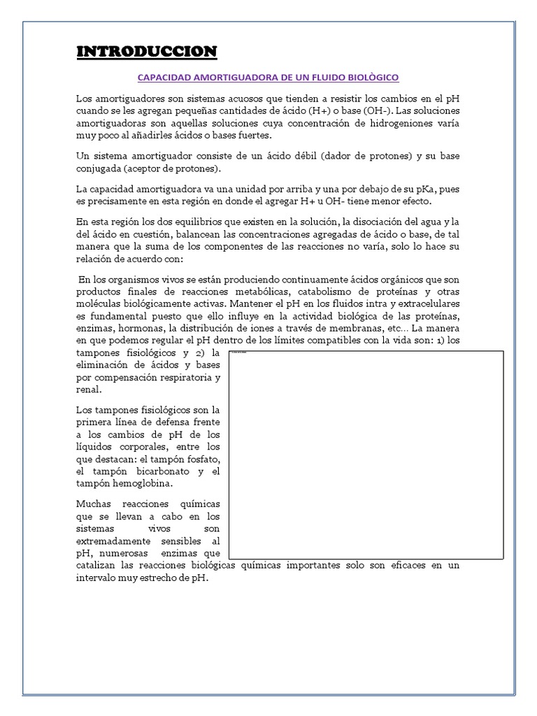 Informe 1 Bioq | PDF | Solución tampón | Ph Informe 1 Bioq | PDF | Solución tampón | Ph