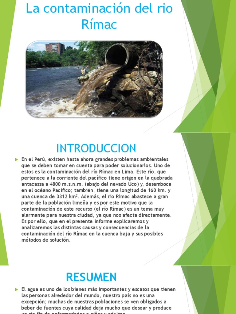 La Contaminación Del Rio Rímac | PDF | Agua potable | Agua