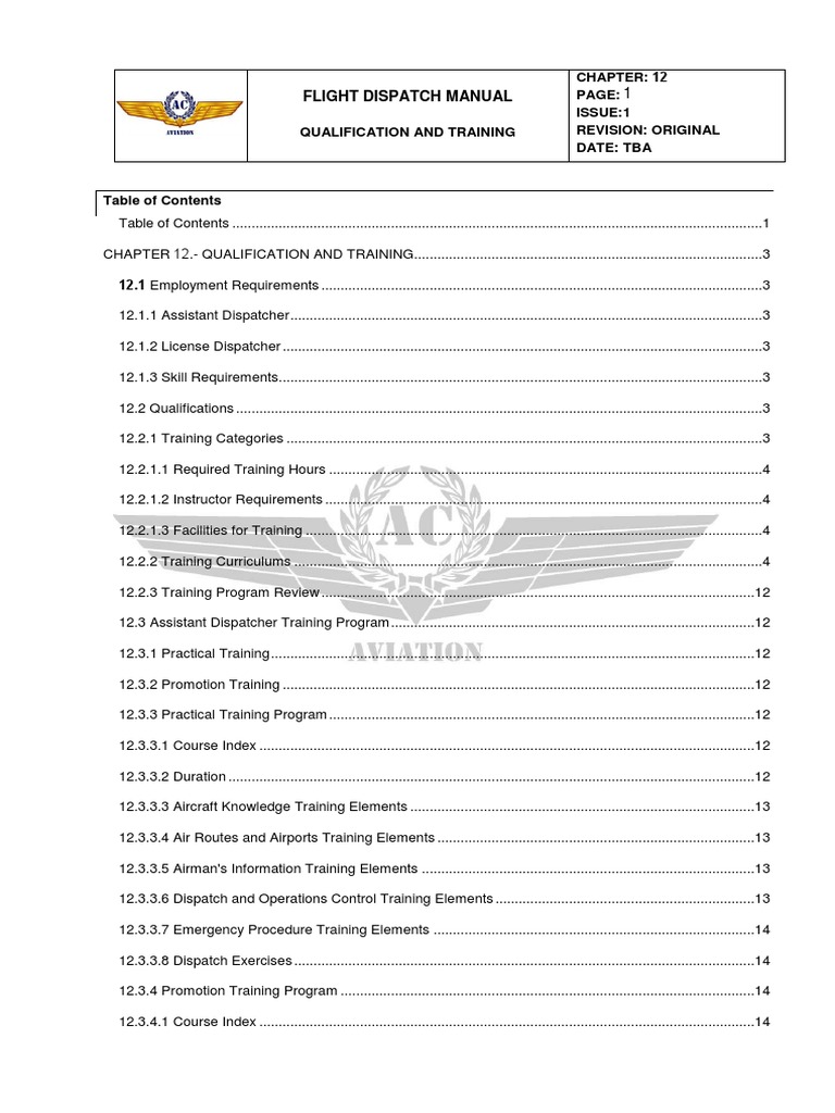 Chapter12 Qualification and Training | PDF | Meteorology | Air Traffic ...