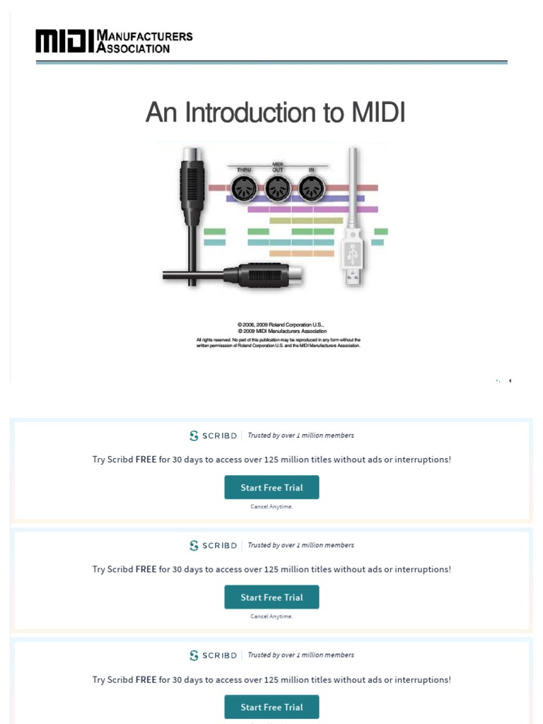 Introduction To Midi | PDF | Synthesizer | Usb