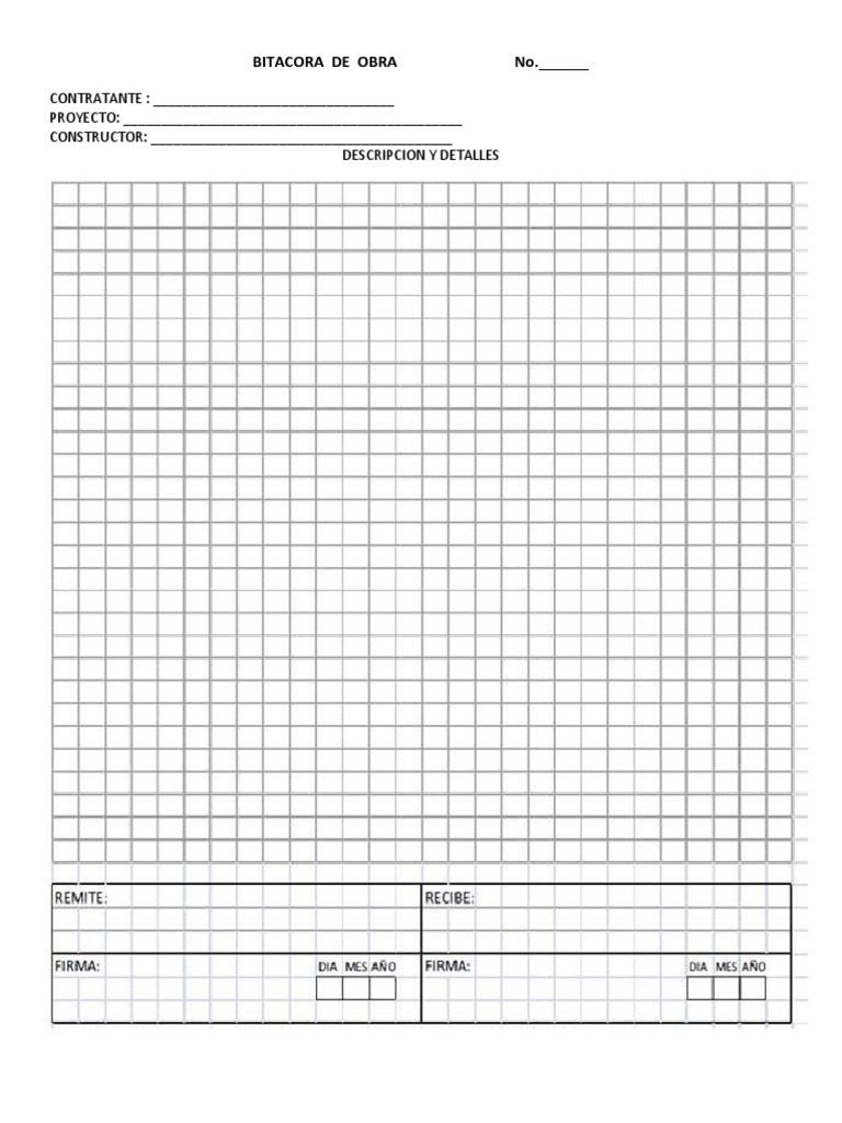 Bitacora de Obra | PDF