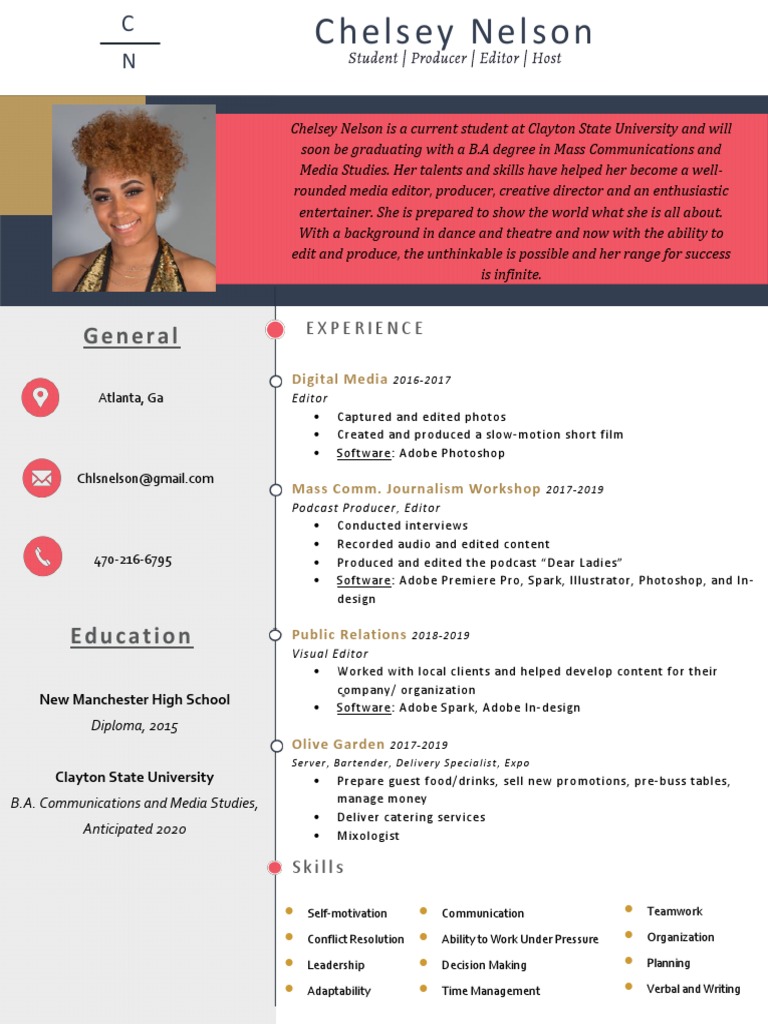 Chelsey Nelson Resume 2019 | PDF | Multimedia | Mass Media