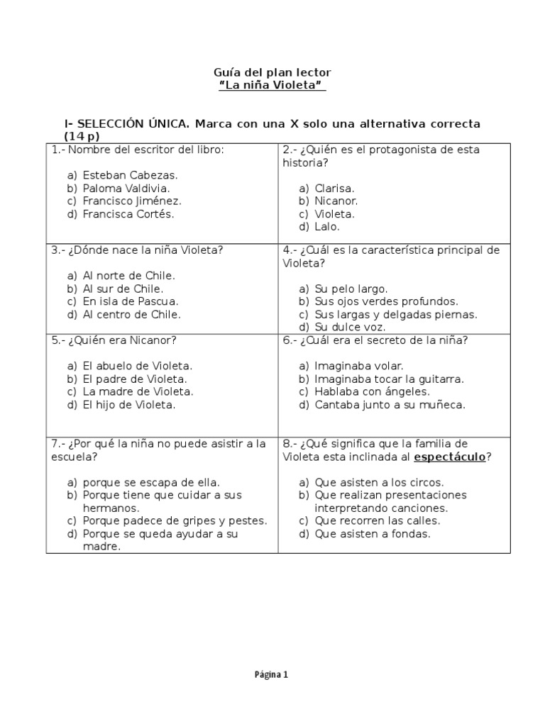 Guía La Nina Violeta 3 | PDF | Ocio