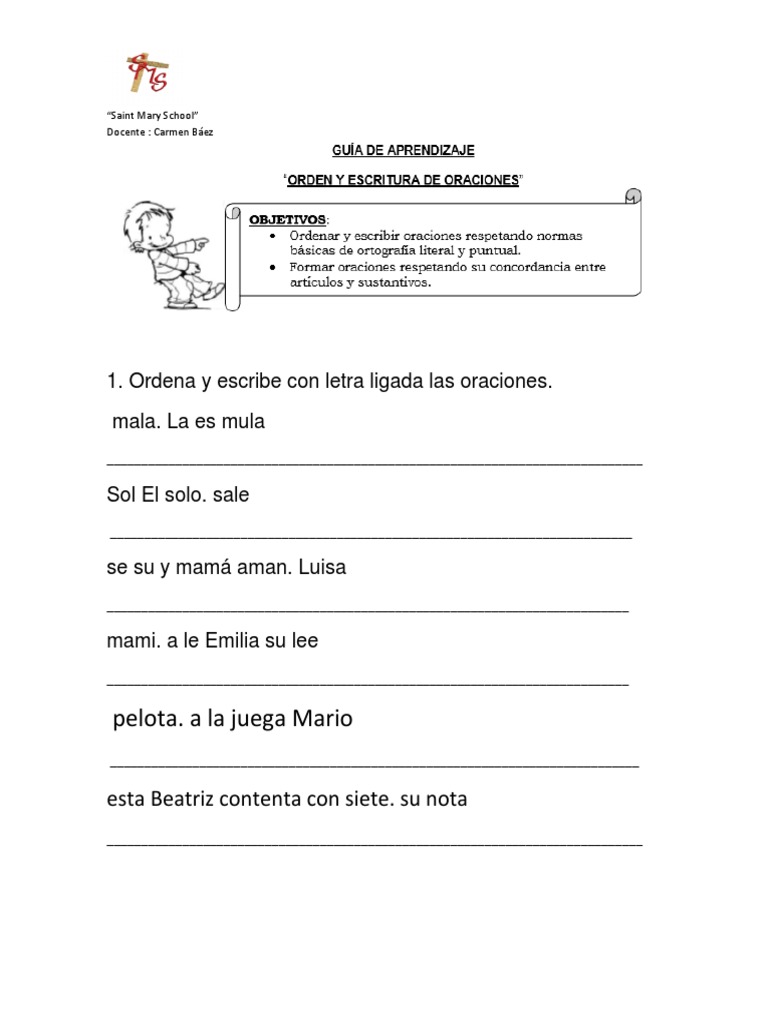 Ordenar Oraciones | PDF