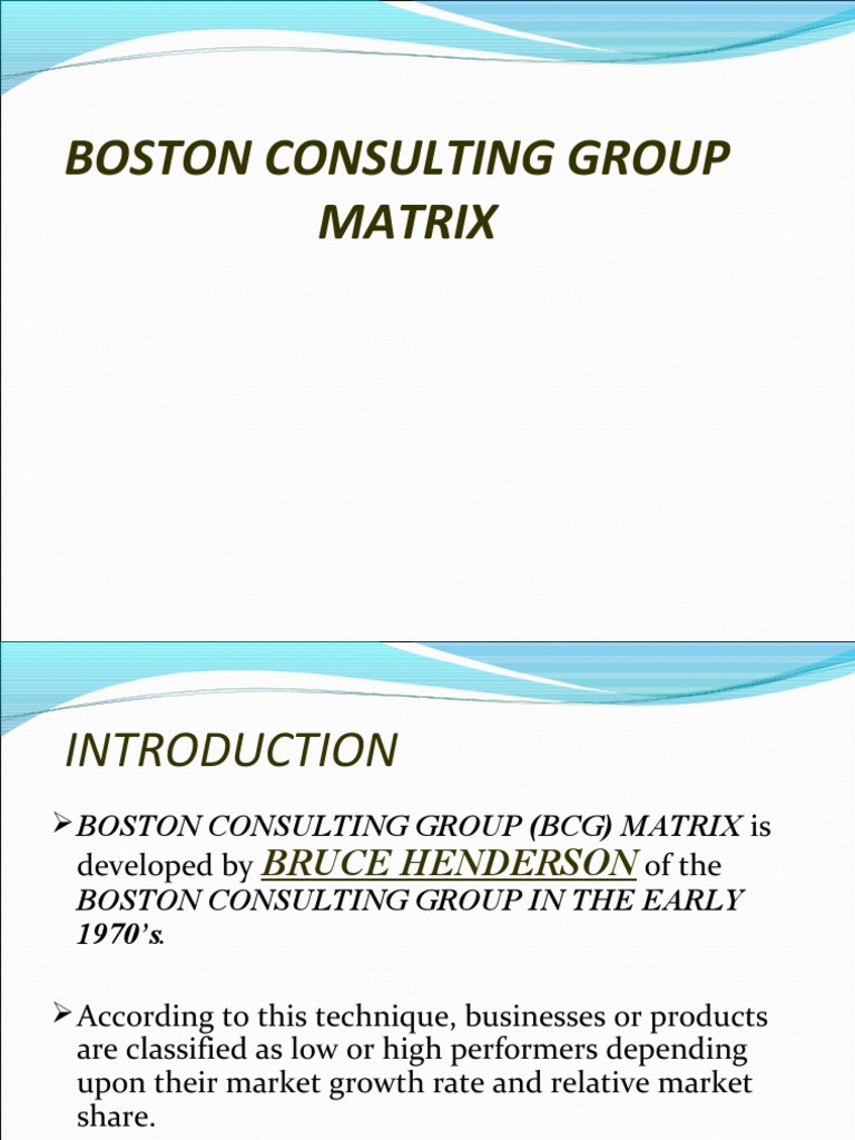 Boston Consulting Group Matrix | PDF | Economics | Business Economics