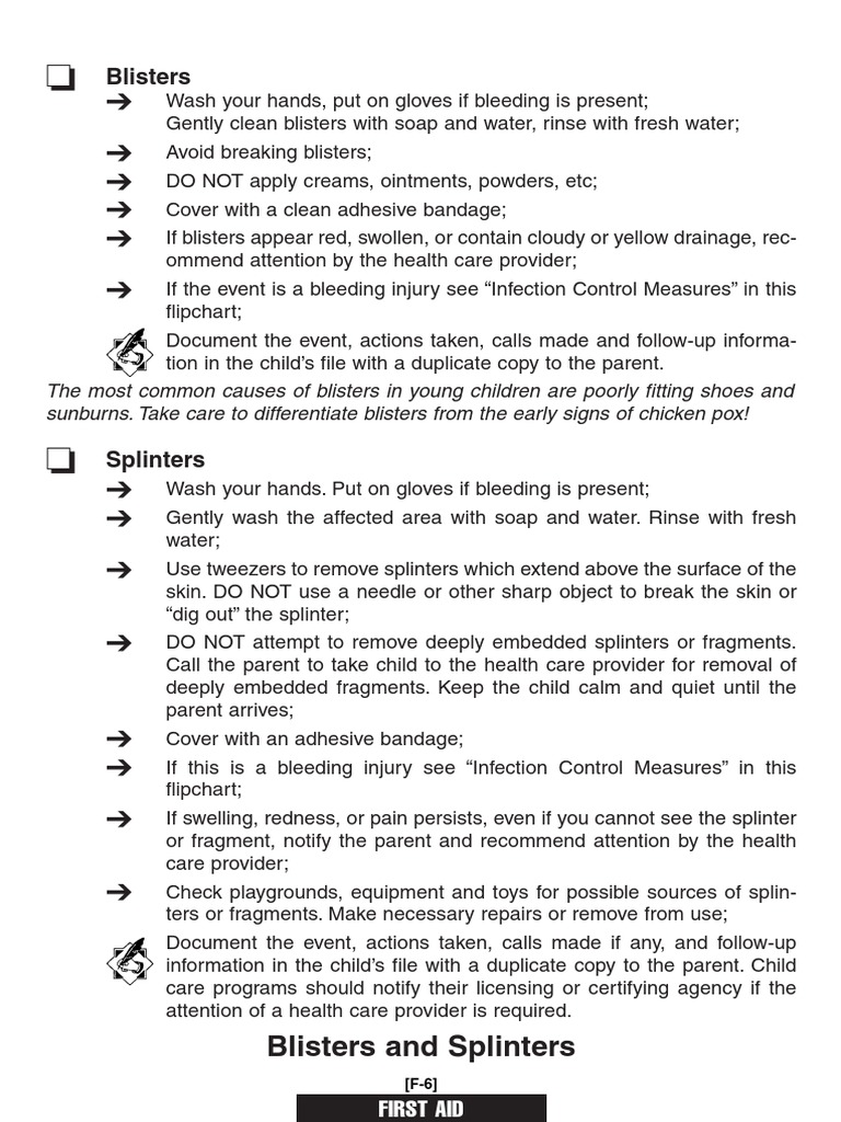 Blisters Splinters | PDF | Diseases And Disorders | Health Sciences
