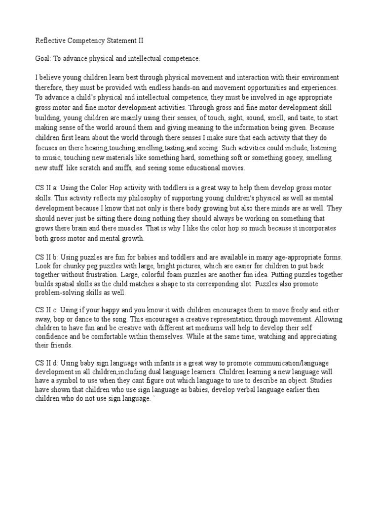 Reflective Competency Statement 2 | PDF | Behavioural Sciences ... Reflective Competency Statement 2 | PDF | Behavioural Sciences ...