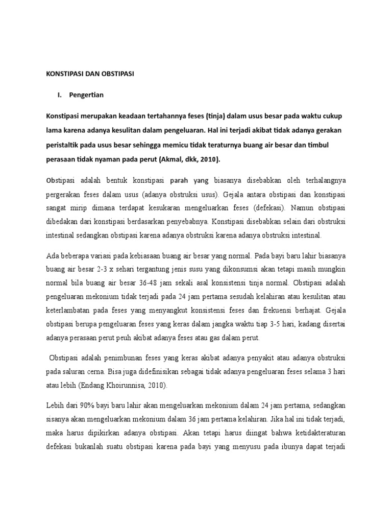 Perbedaan Konstipasi dan Obstipasi pada Bayi | PDF | Kesehatan Holistik ...