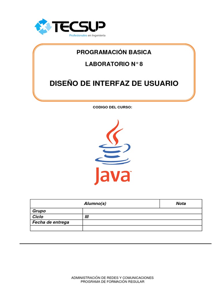 Diseño de Interfaz en Java con NetBeans | PDF | Java (lenguaje de ...