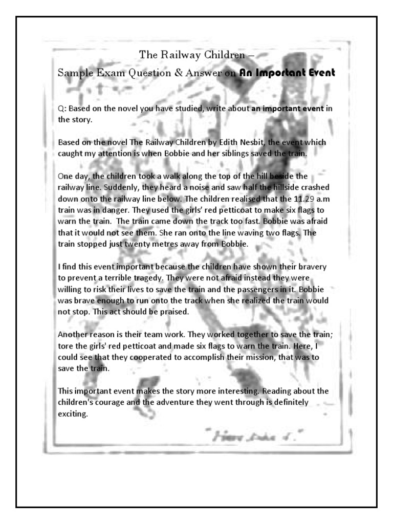 The Railway Children Sample Question & Answer | PDF