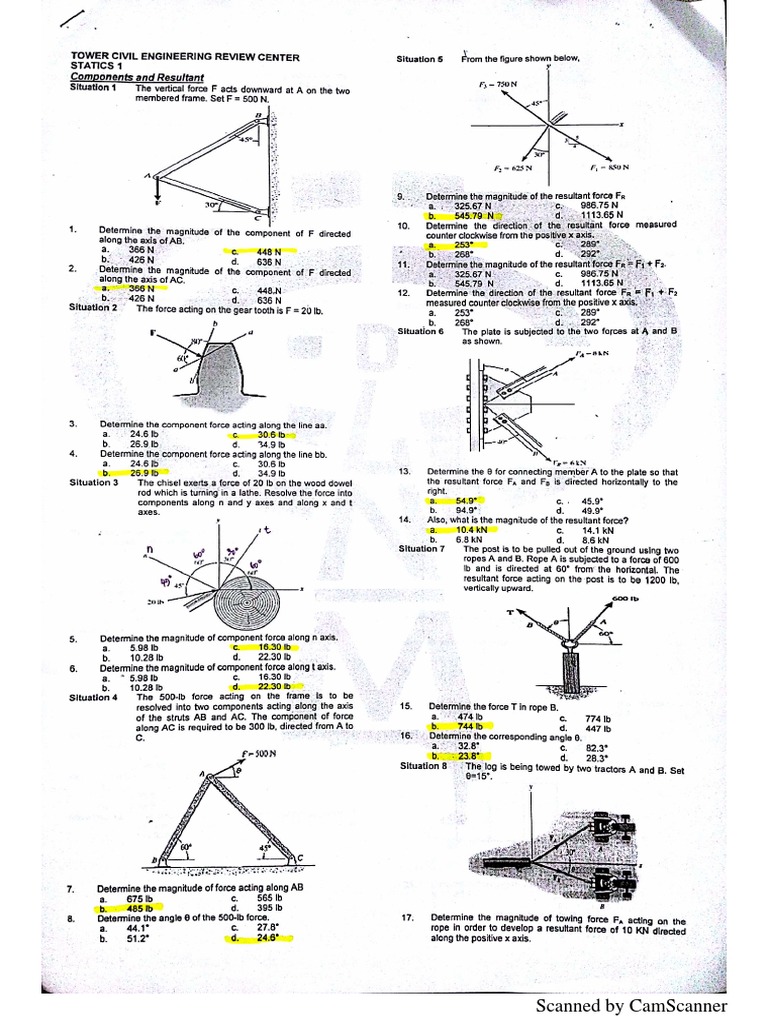 Statics 1 | PDF